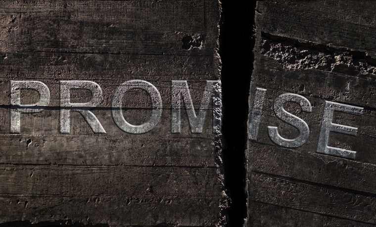 Promise Text Broken On Textured Stone Background — Broken Promises ...